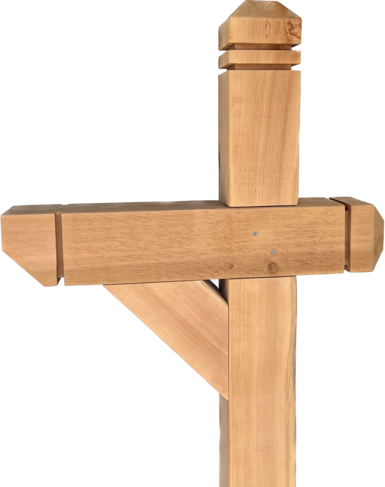 Decorative Cedar Wood Mailbox Post (6x6) - Wilray Designs