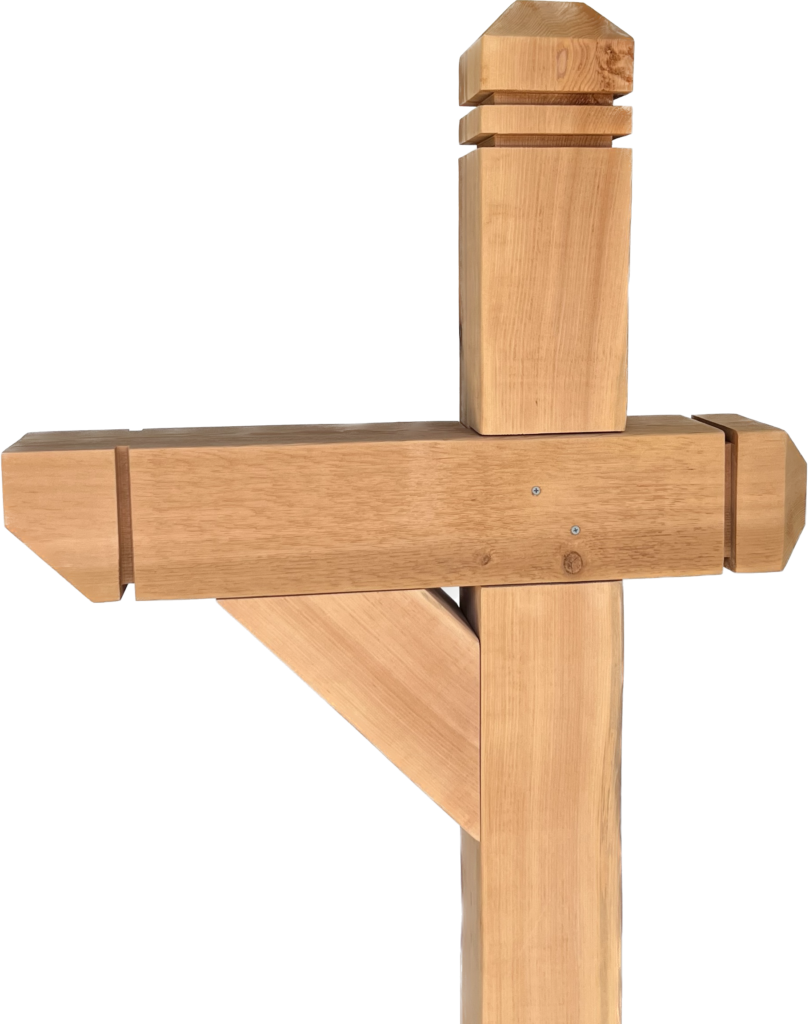 Decorative Cedar Wood Mailbox Post (6x6) - Wilray Designs