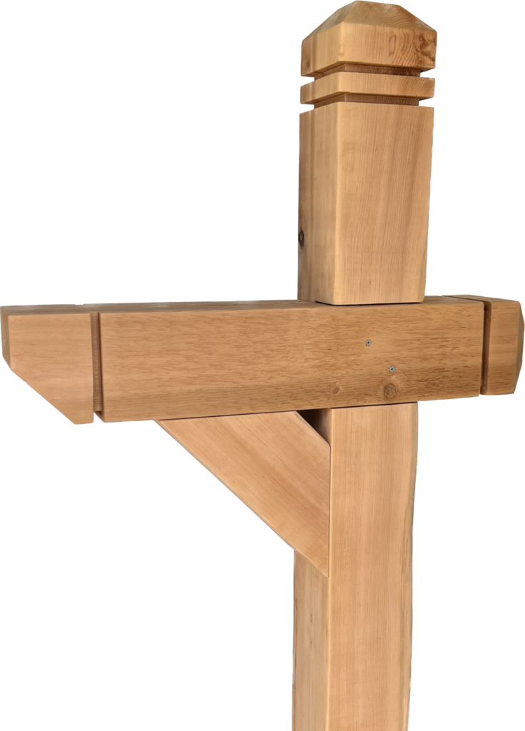 Decorative Cedar Wood Mailbox Post (6x6) - Wilray Designs