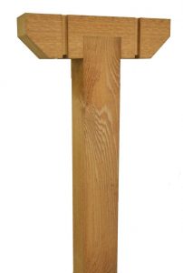 Decorative Cedar Wood T-Post 4x4 - Wilray Designs