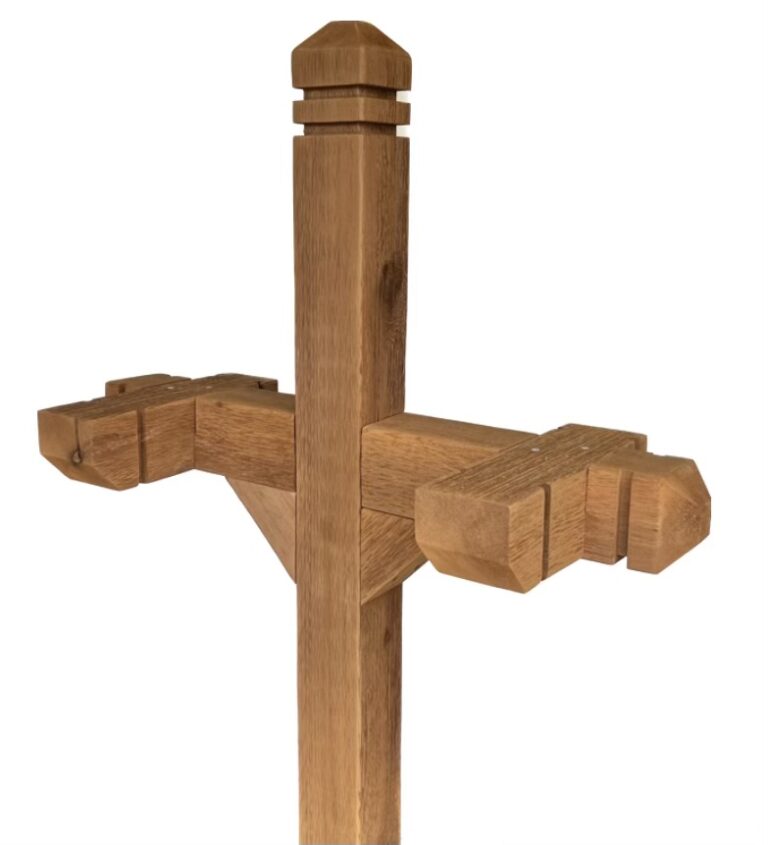 Double Decorative Cedar Mailbox Post 4x4 - Wilray Designs